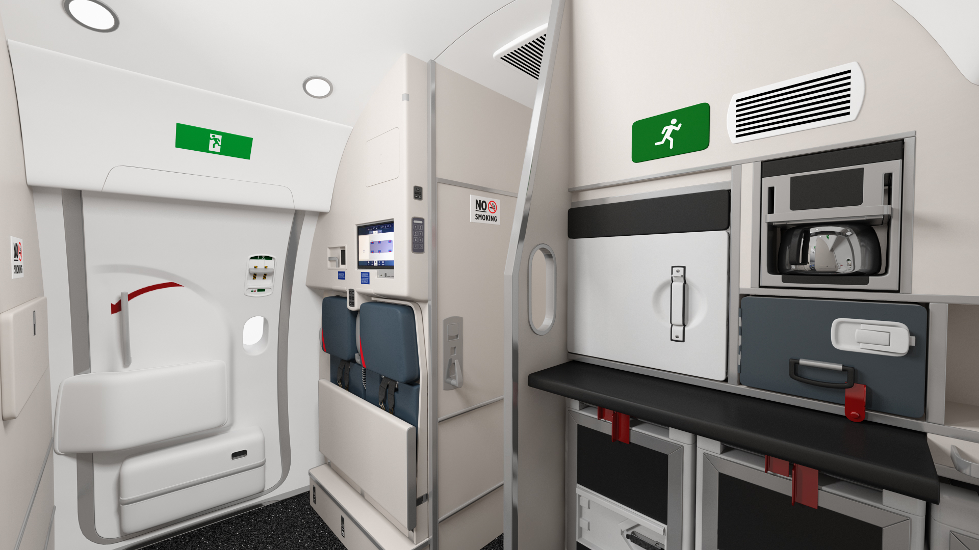 3D airbus a220 100 interior - TurboSquid 1610996
