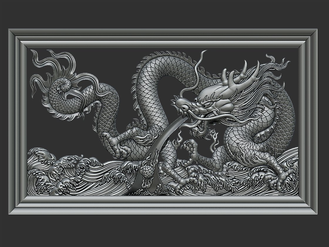 3D model dragon creature relief - TurboSquid 1610968