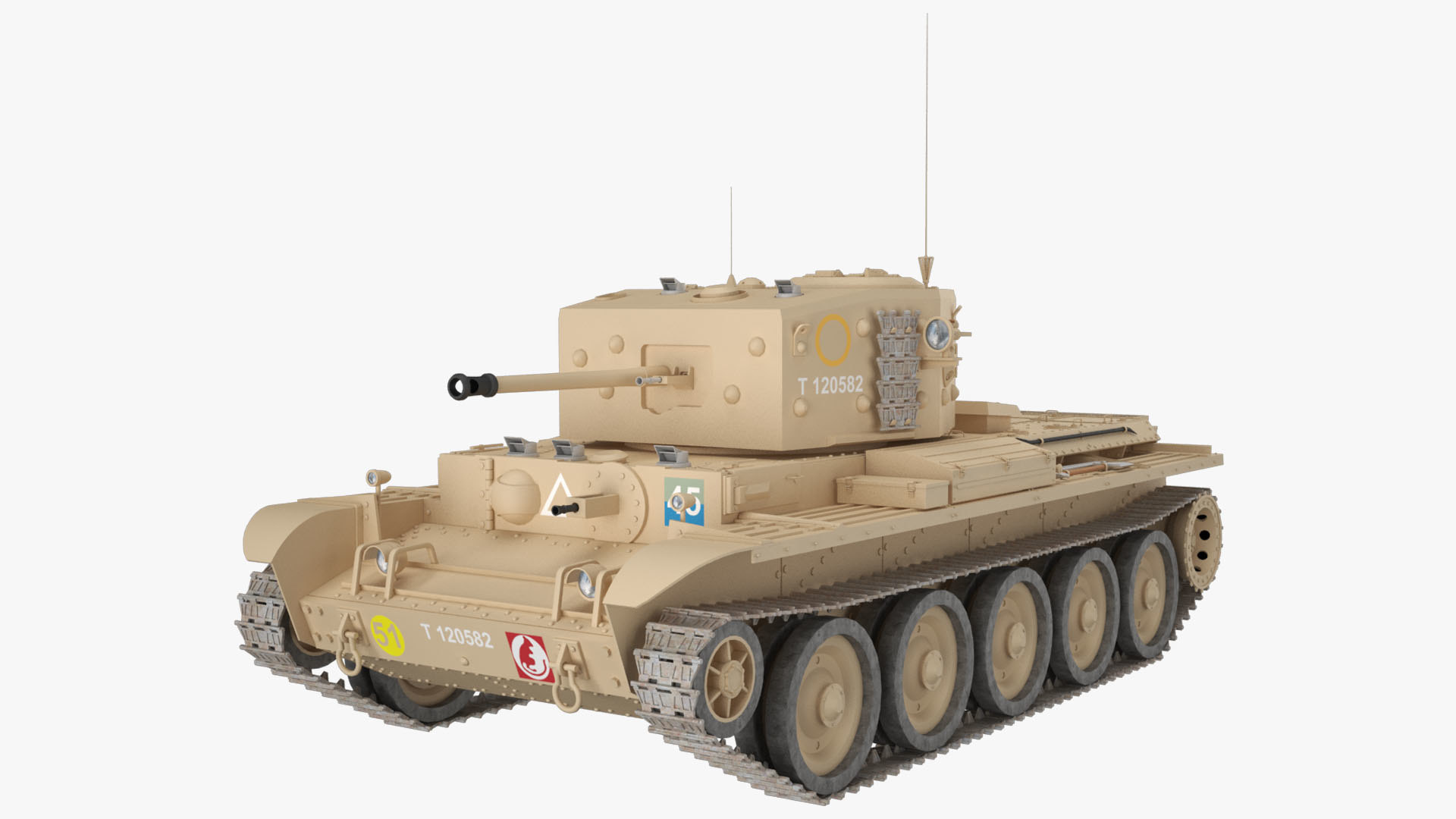 Cromwell iv 27m desert 3D model - TurboSquid 1611046