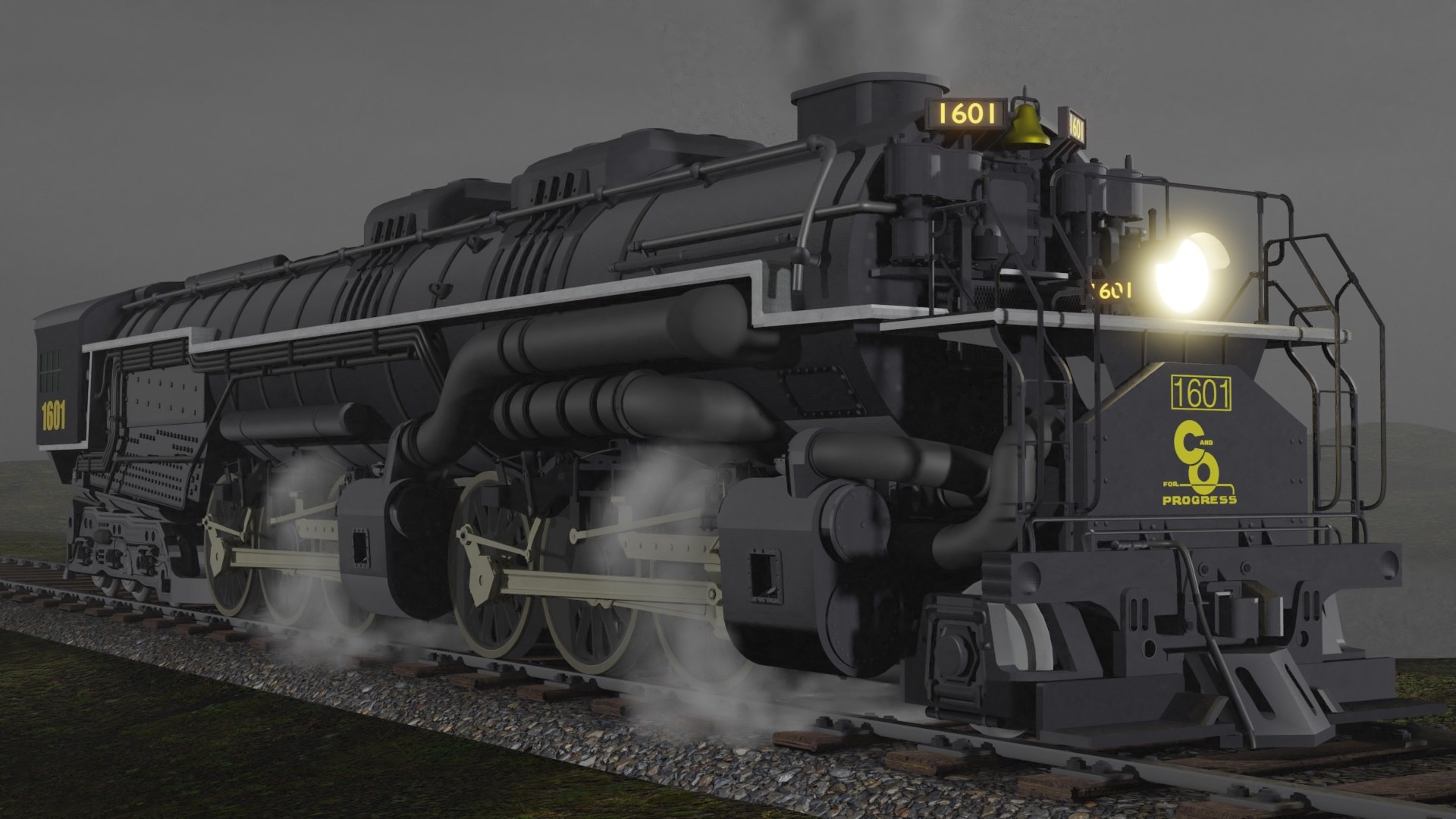 Allegheny h-8 1601 train model - TurboSquid 1611095