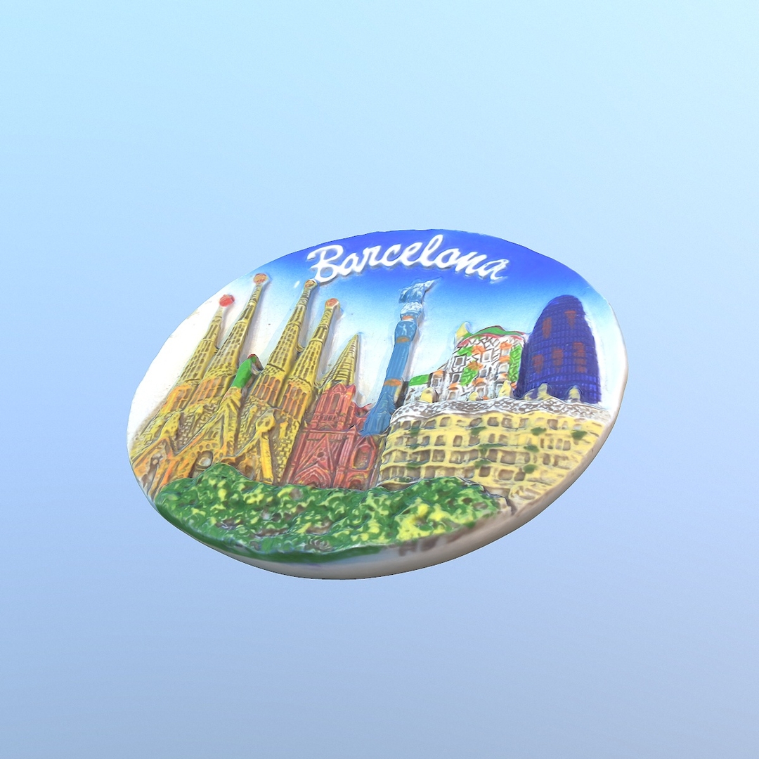 3D barcelona spain magnet souvenir model - TurboSquid 1611378