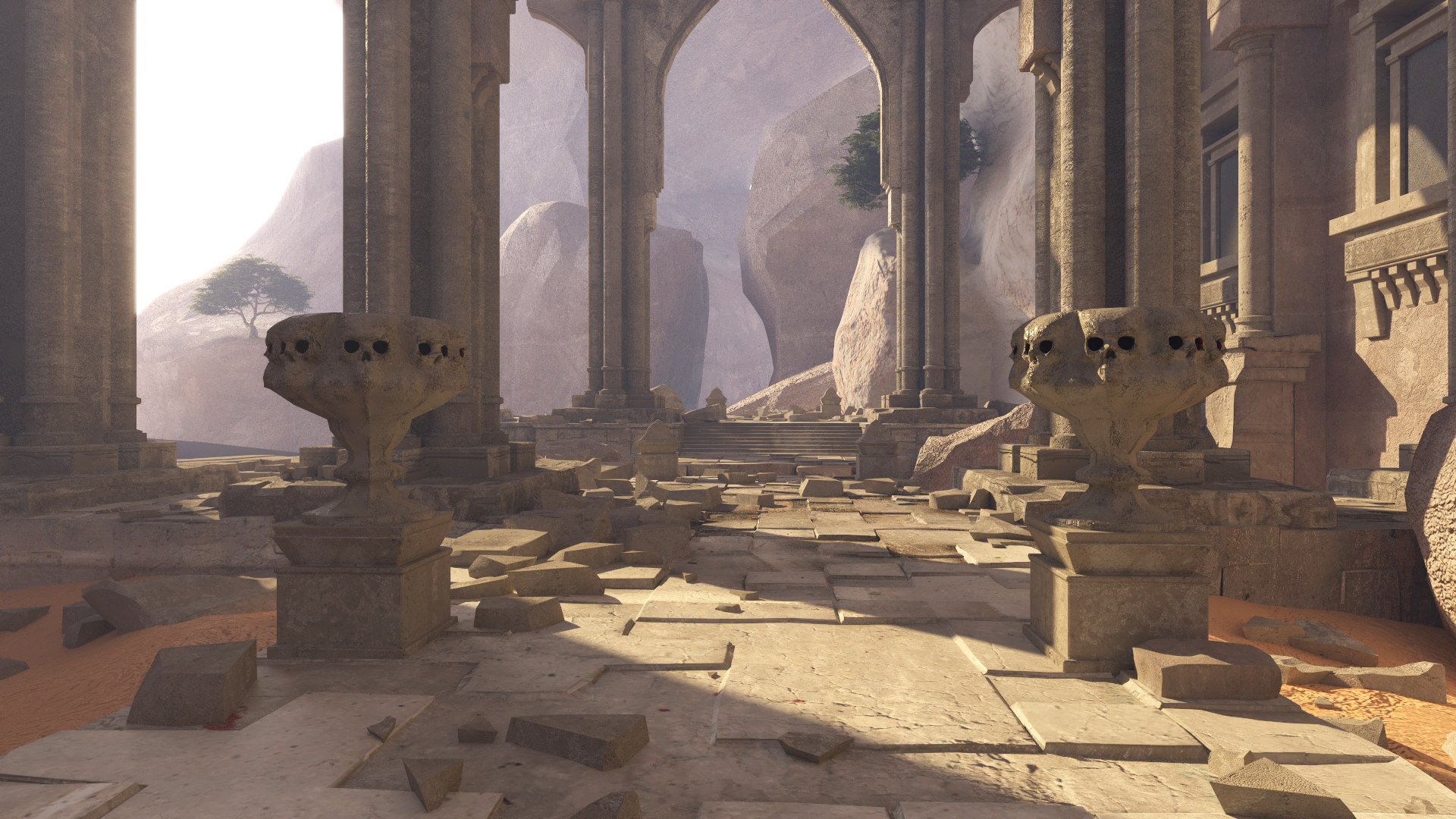 3D ruins ancient temple cave model - TurboSquid 1611432