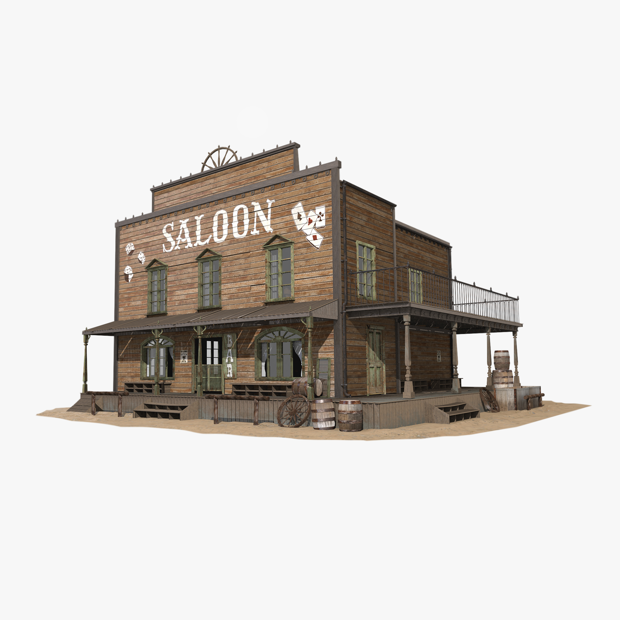 Wild-West-Western-Häuser-Set 3D-Modell - TurboSquid 1611894