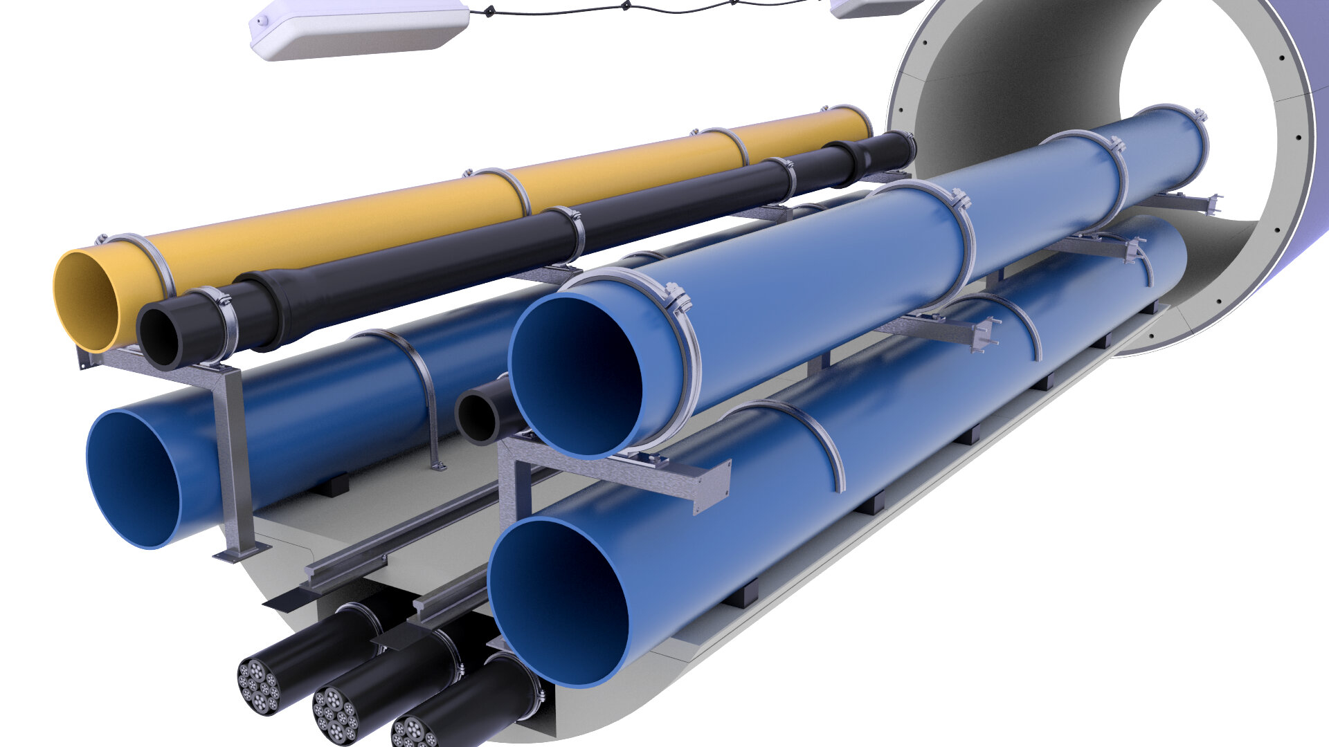 Concrete tunnel pipe technical 3D model - TurboSquid 1612873