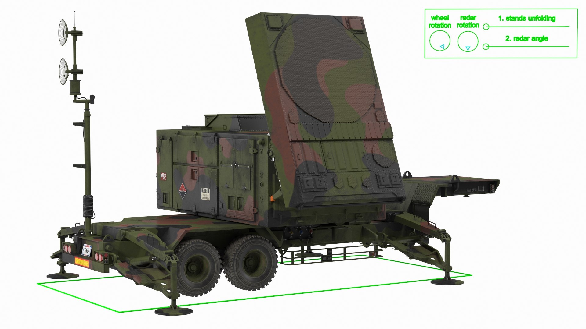Patriot camouflage mpq53 radar 3D - TurboSquid 1612648