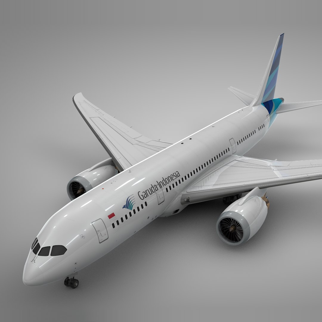 modèle 3D de Boeing 787 Dreamliner GARUDA Indonesia L888 - TurboSquid ...