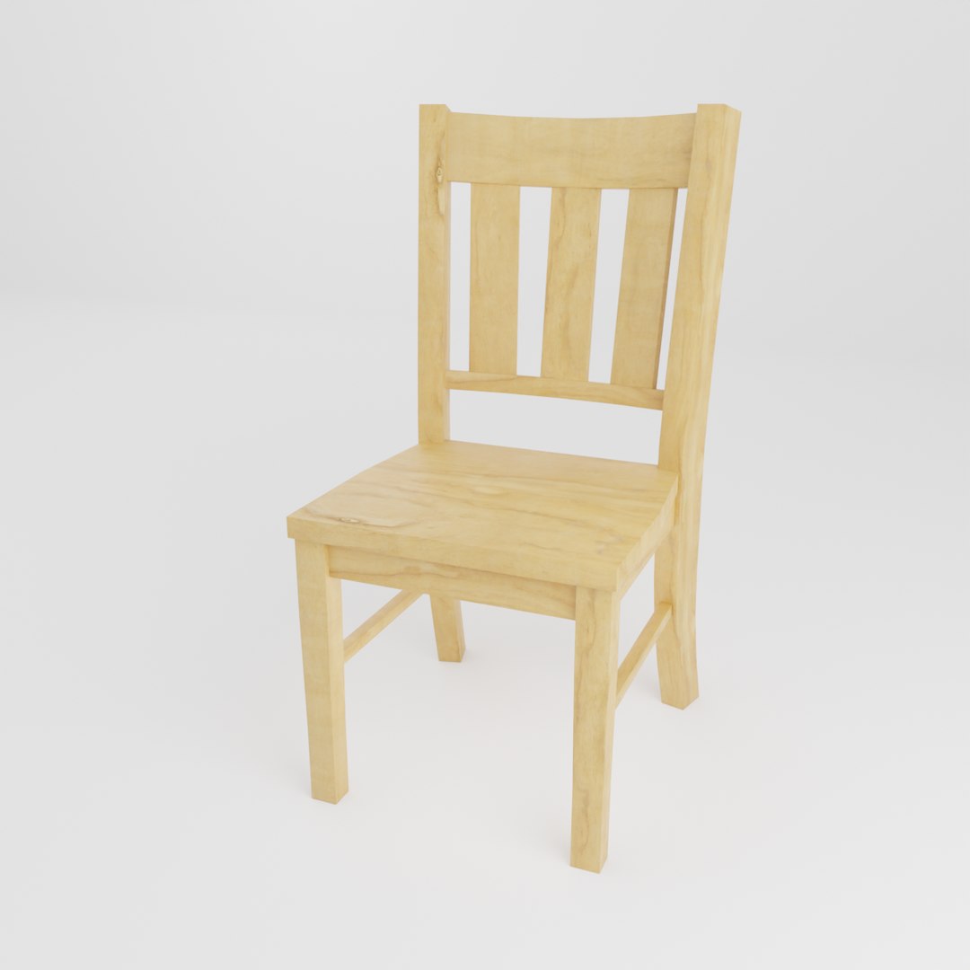Simple wooden chair 3D - TurboSquid 1612597