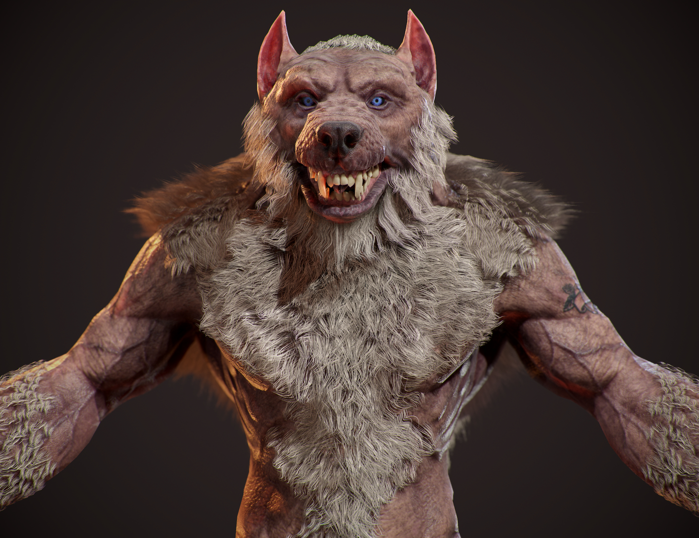 Realistic werewolf model - TurboSquid 1612777