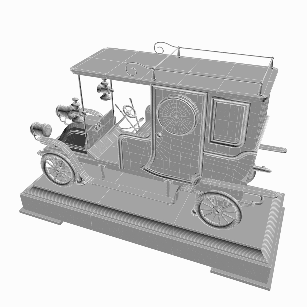 Industrial automaton car clock model - TurboSquid 1612785