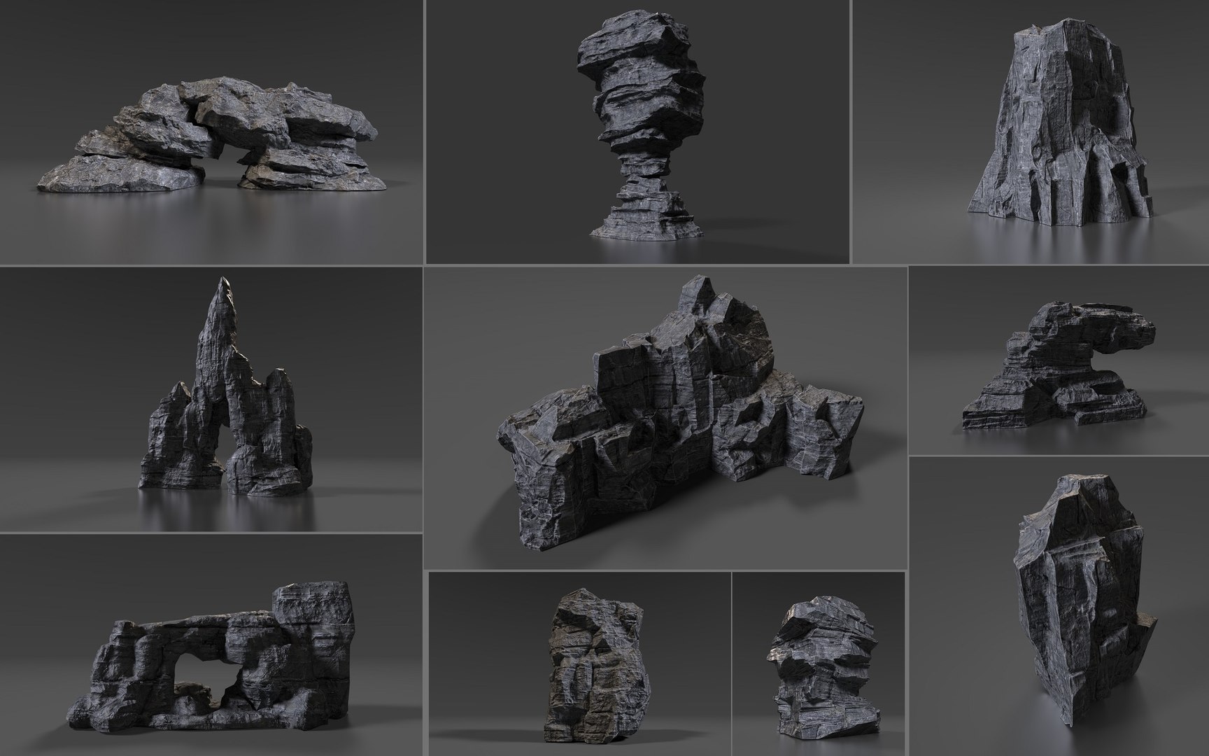 Rock cliff 3D model - TurboSquid 1612835