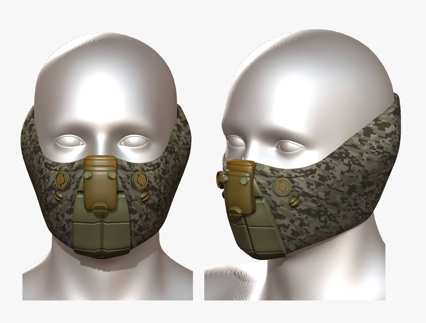 Gas mask model - TurboSquid 1613004
