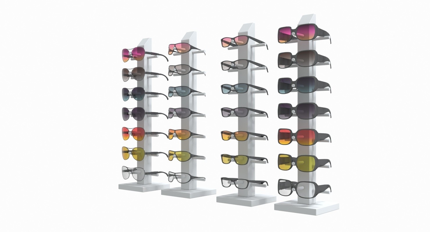 Sun Glasses Rack Model Turbosquid 1613240