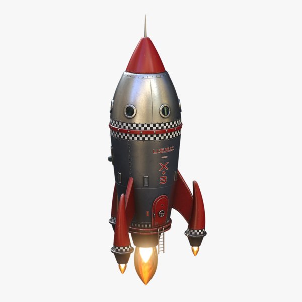 3d toy rocket model
