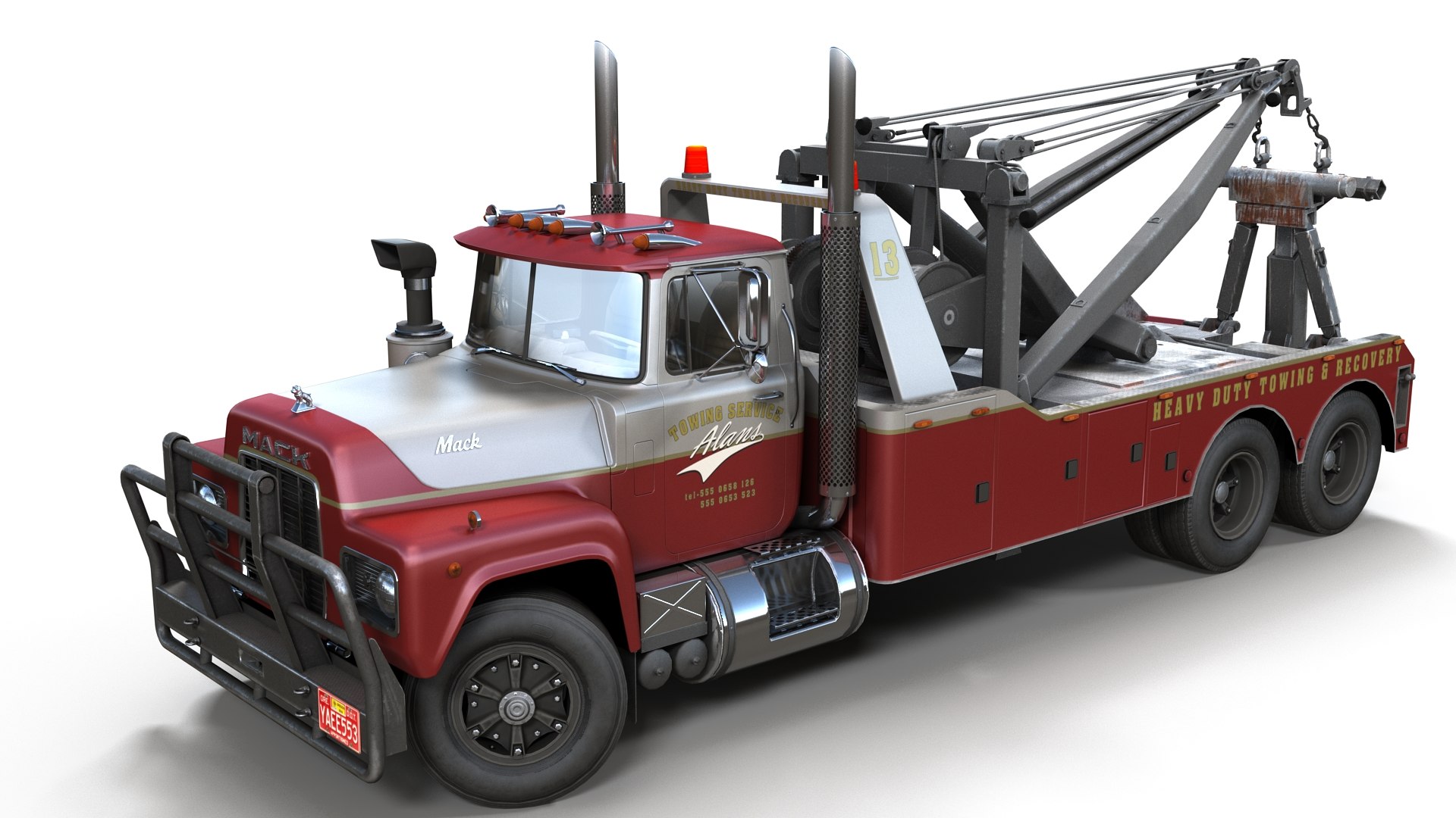 Mack r wrecker pbr 3D - TurboSquid 1613386