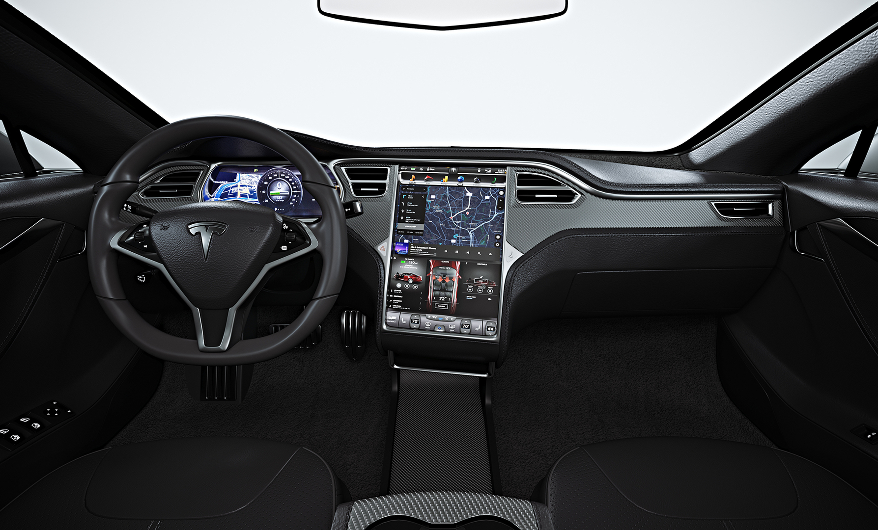 2017 tesla s interior 3D - TurboSquid 1246543