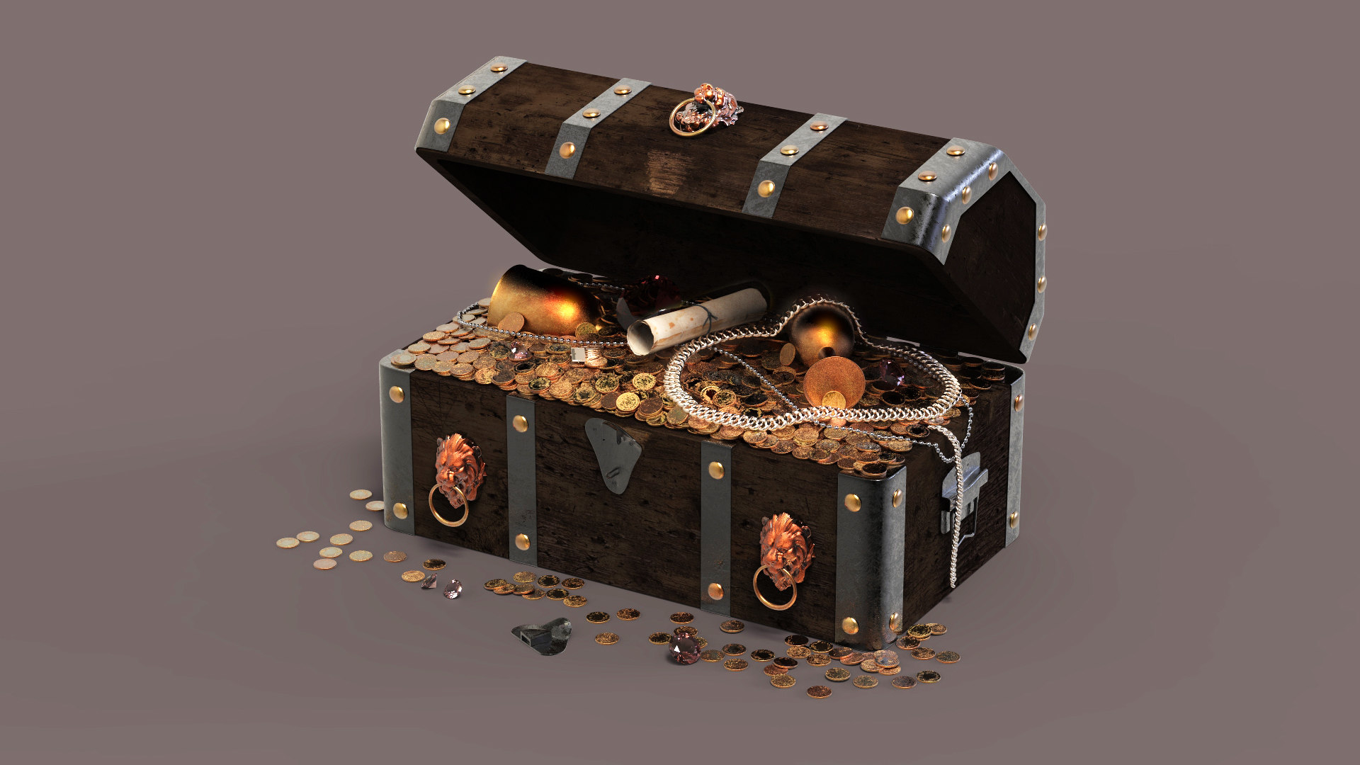 3D chest treasure loot model - TurboSquid 1613638