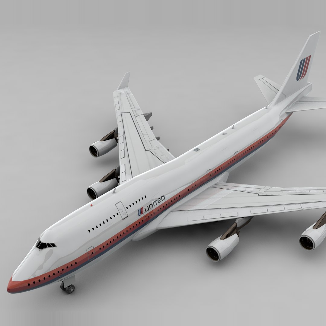 3D boeing 747-400 united airlines model - TurboSquid 1402485