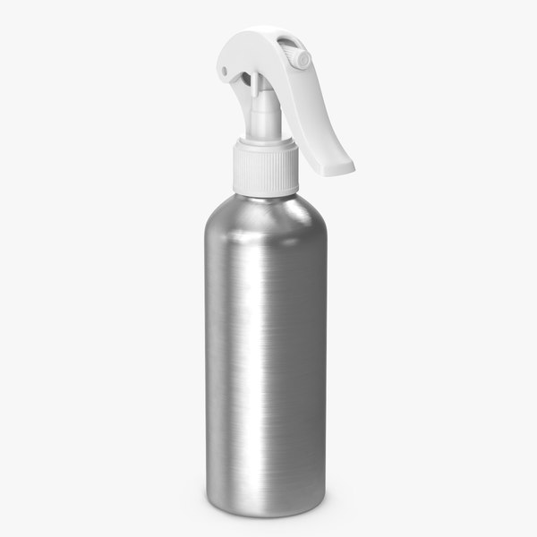 Spray bottle aluminum white 3D - TurboSquid 1613508