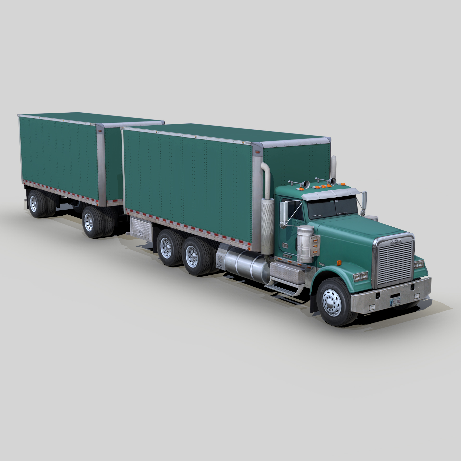 Freightliner fld 120 box 3D model - TurboSquid 1613597