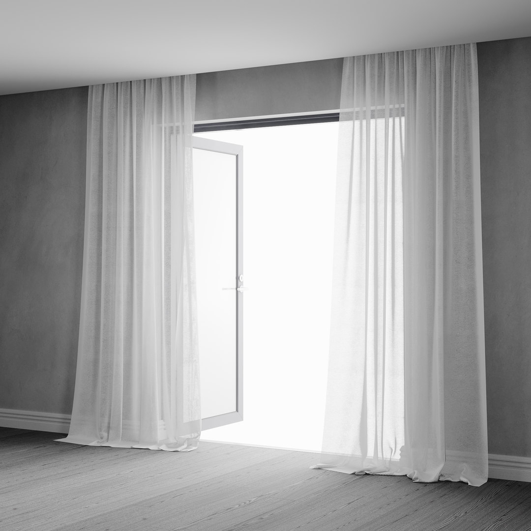 3D sheer curtains interior animation - TurboSquid 1613610