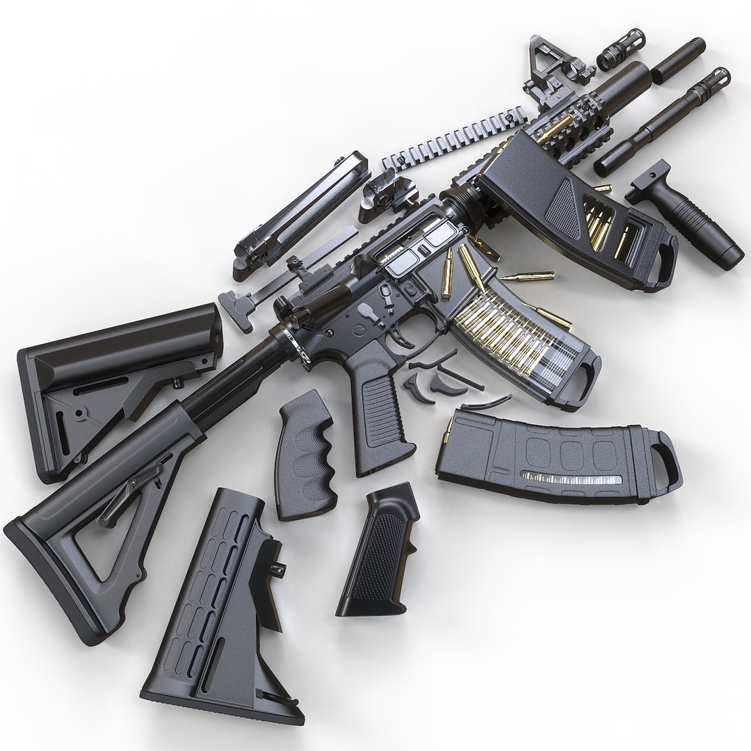 M4a1 customize weapons 3D model - TurboSquid 1614049