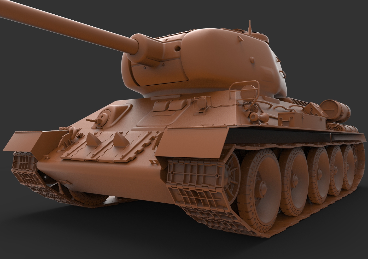 Tank t-34-85 1944 model - TurboSquid 1614096
