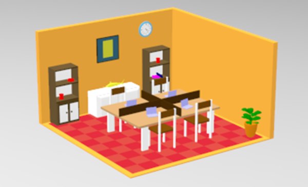 Cartoon office model - TurboSquid 1614218