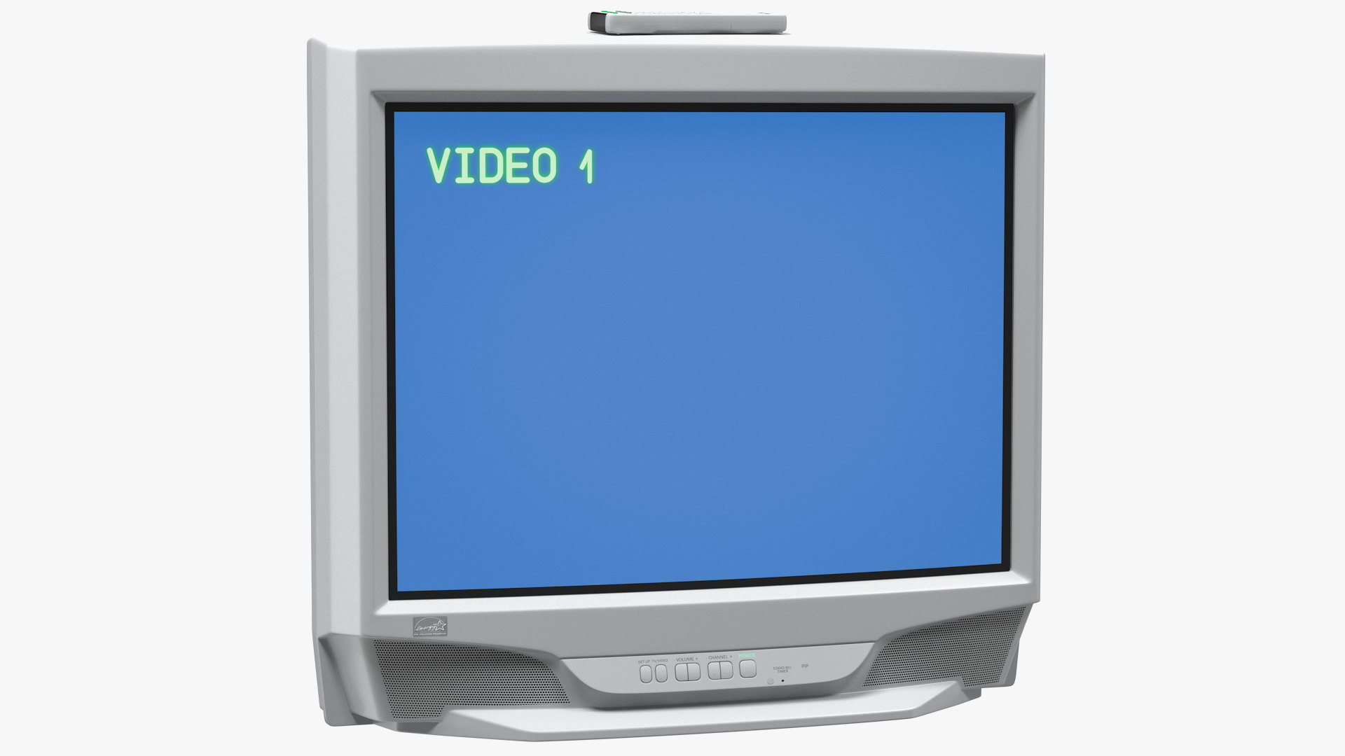 Vintage 00s CRT TV with IR Control On3Dモデル - TurboSquid 1614352