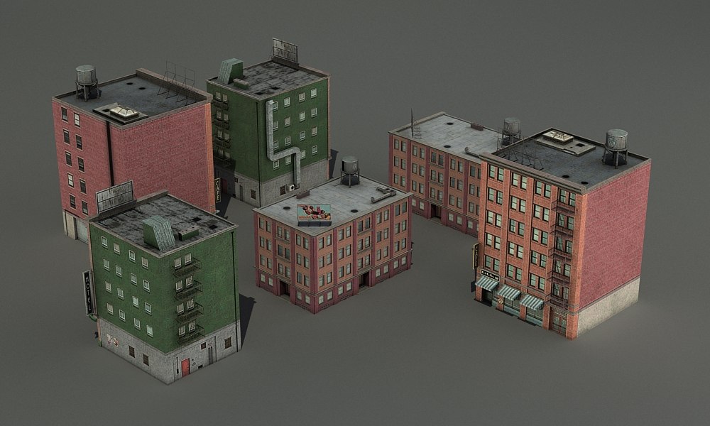 Broken buildings uncompleted residential 3D - TurboSquid 1614435