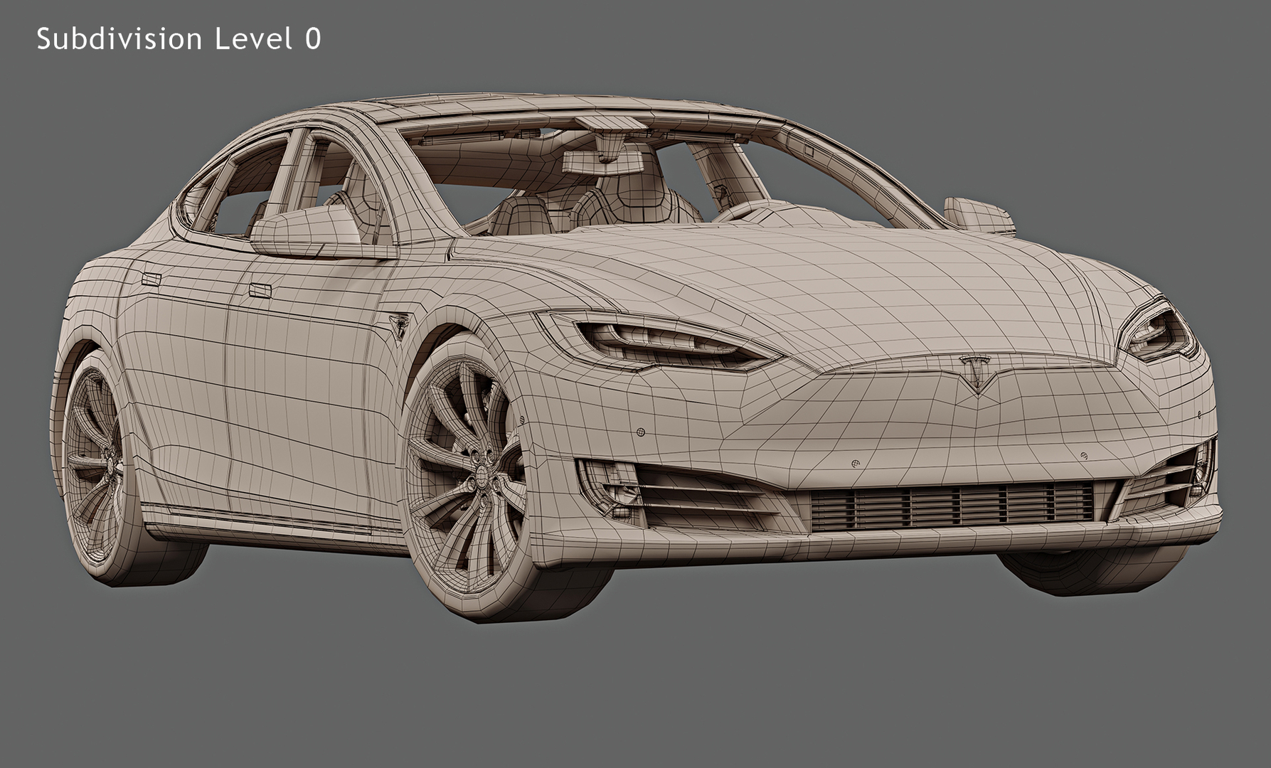 3D car tesla s - TurboSquid 1258686