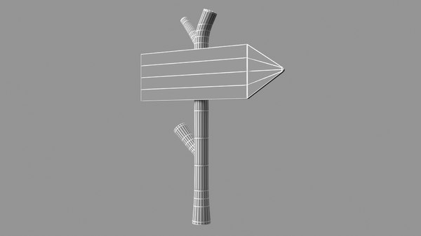 Wood sign 3D model - TurboSquid 1614674