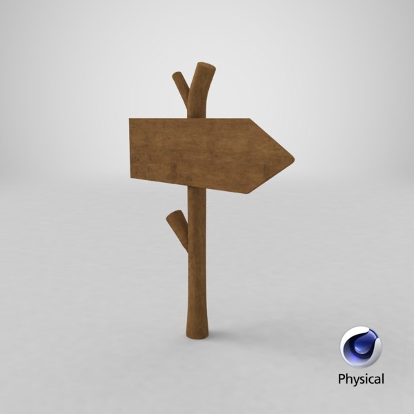 Wood sign 3D model - TurboSquid 1614674