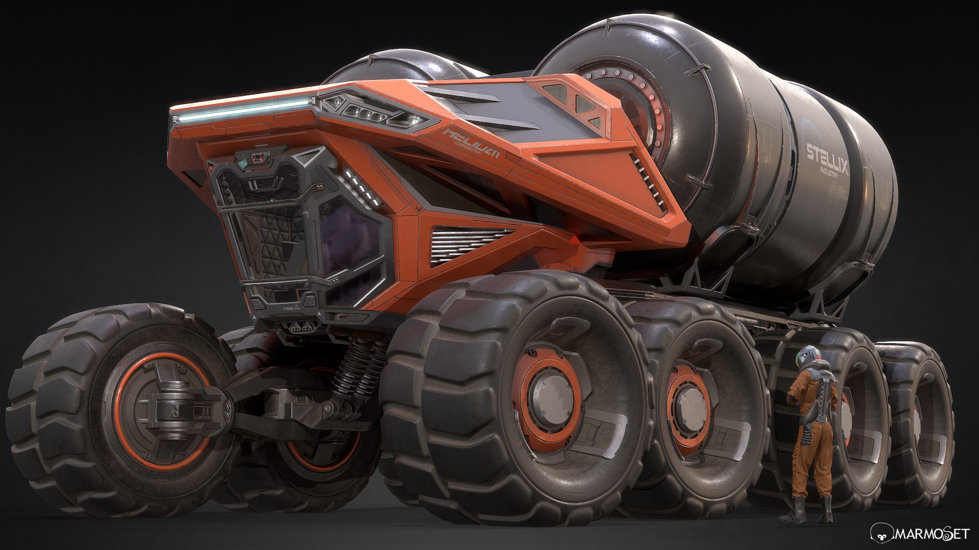 Sci-fi rover refueler 3D model - TurboSquid 1614897