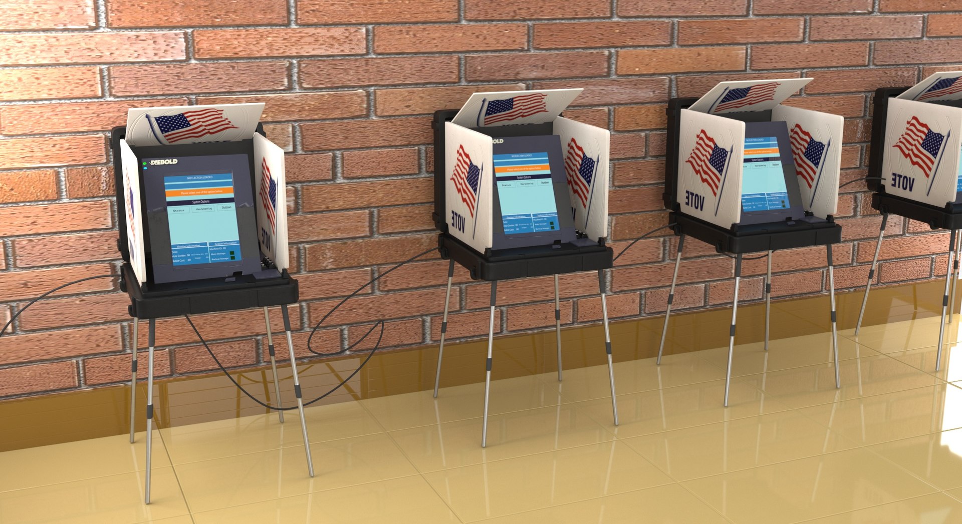 3D voting polling station model - TurboSquid 1615137