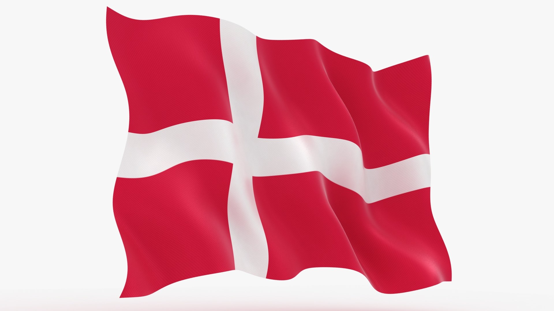 Realistic denmark flag 3D model - TurboSquid 1614986