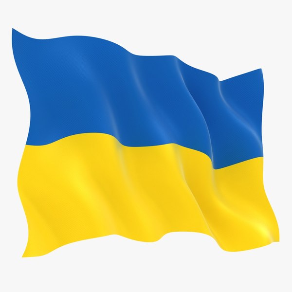 3D model realistic ukraine flag - TurboSquid 1615026