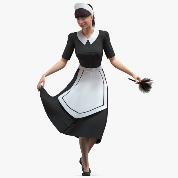 Maid curtsy model - TurboSquid 1615465