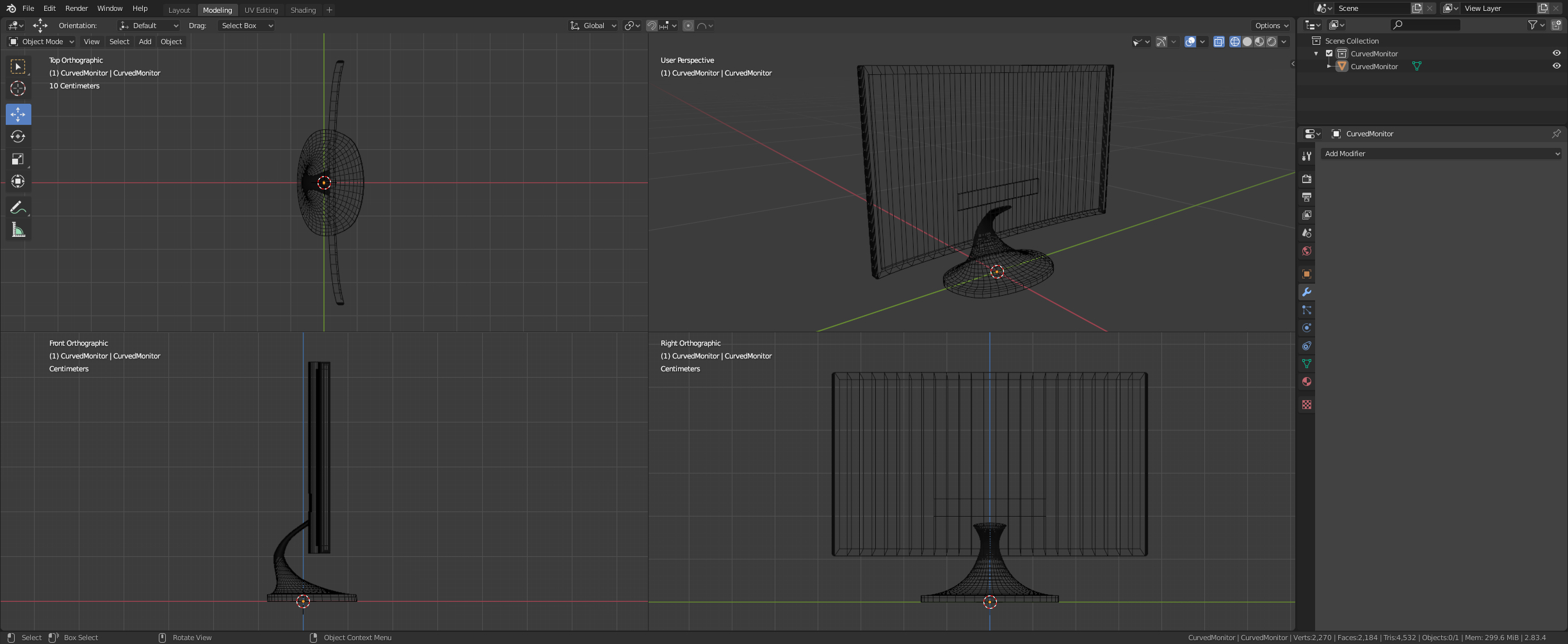 Curved monitor screen 3D model - TurboSquid 1615051