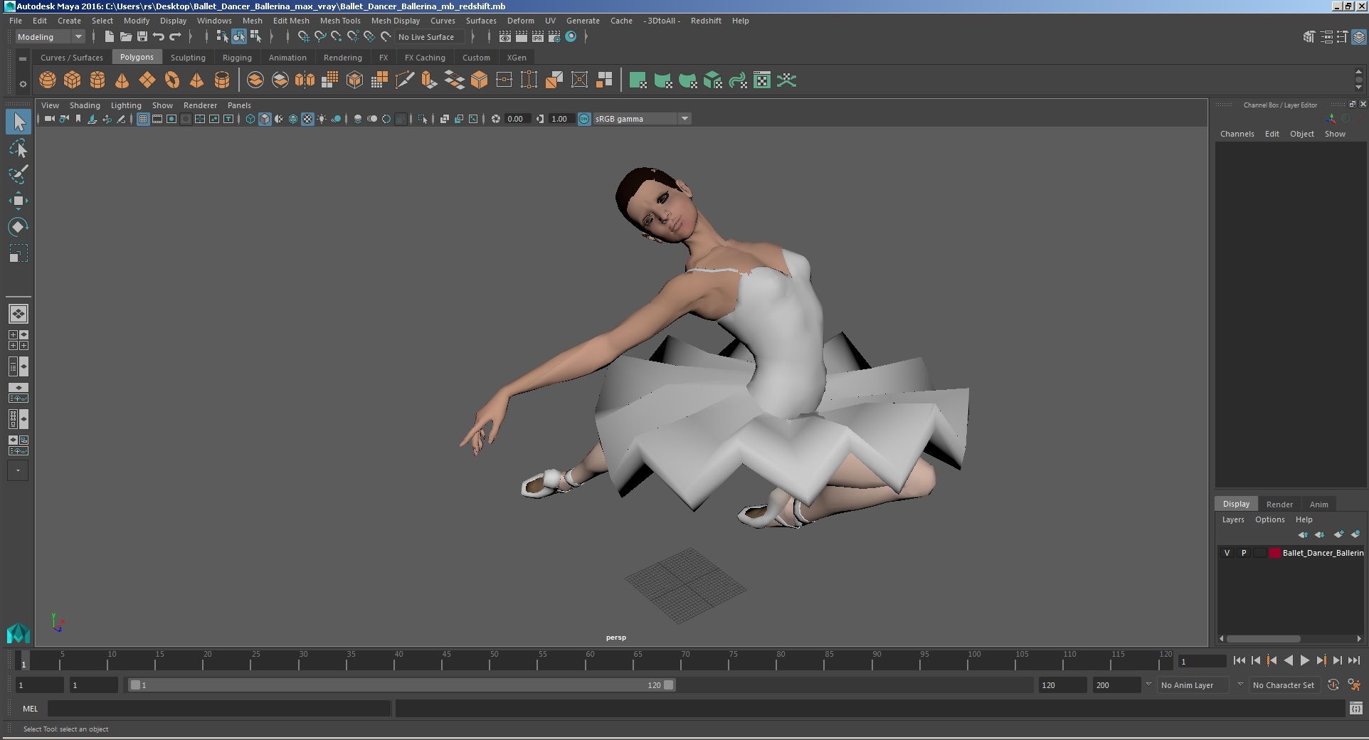 3D ballet dancer ballerina dance - TurboSquid 1615388