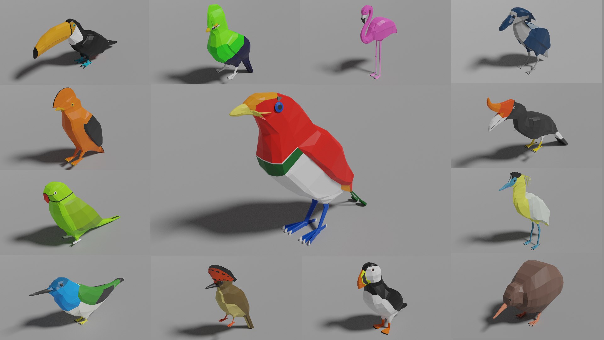3D exotic birds pack 13 model - TurboSquid 1615124