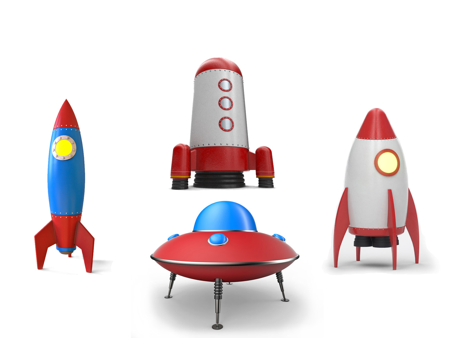 Realistic rockets ufo 3D model - TurboSquid 1603270