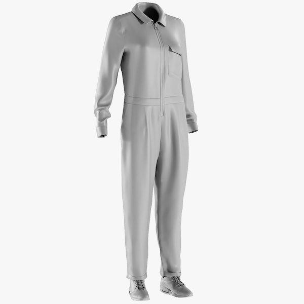 Mesh women s overalls 3D model - TurboSquid 1615639