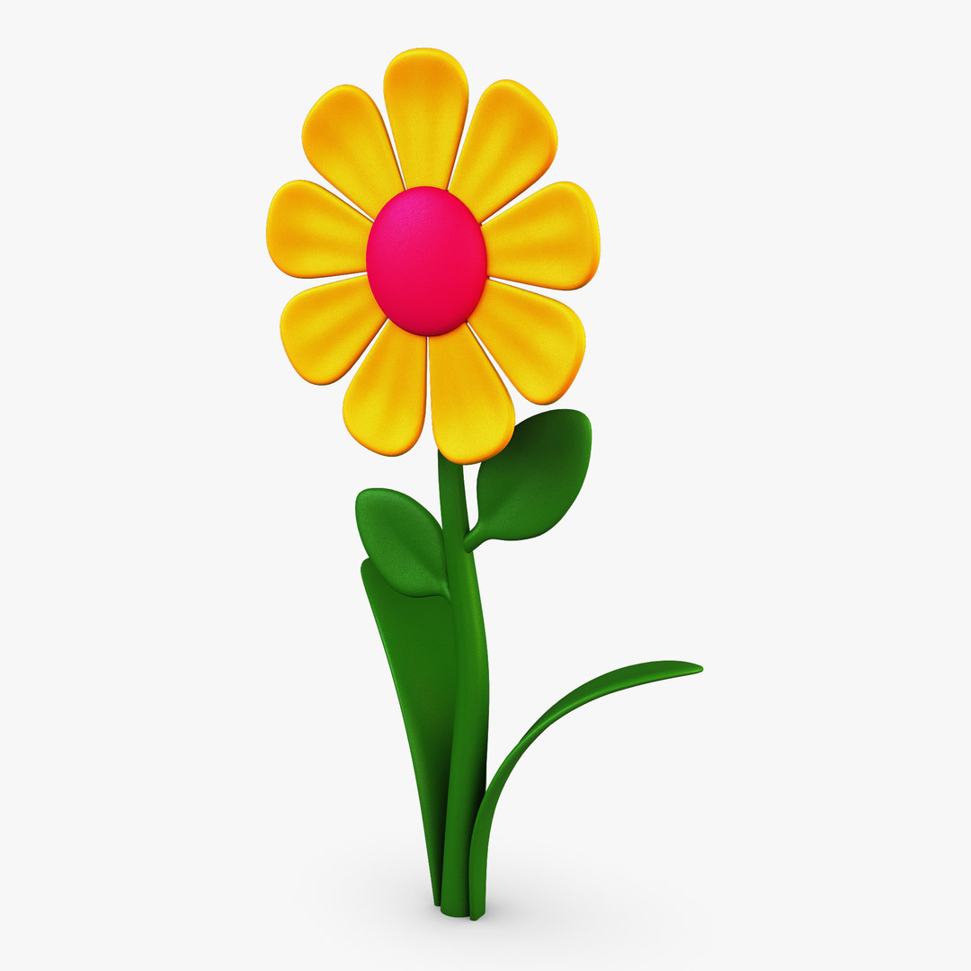 Cartoon flower v 1 3D - TurboSquid 1616177