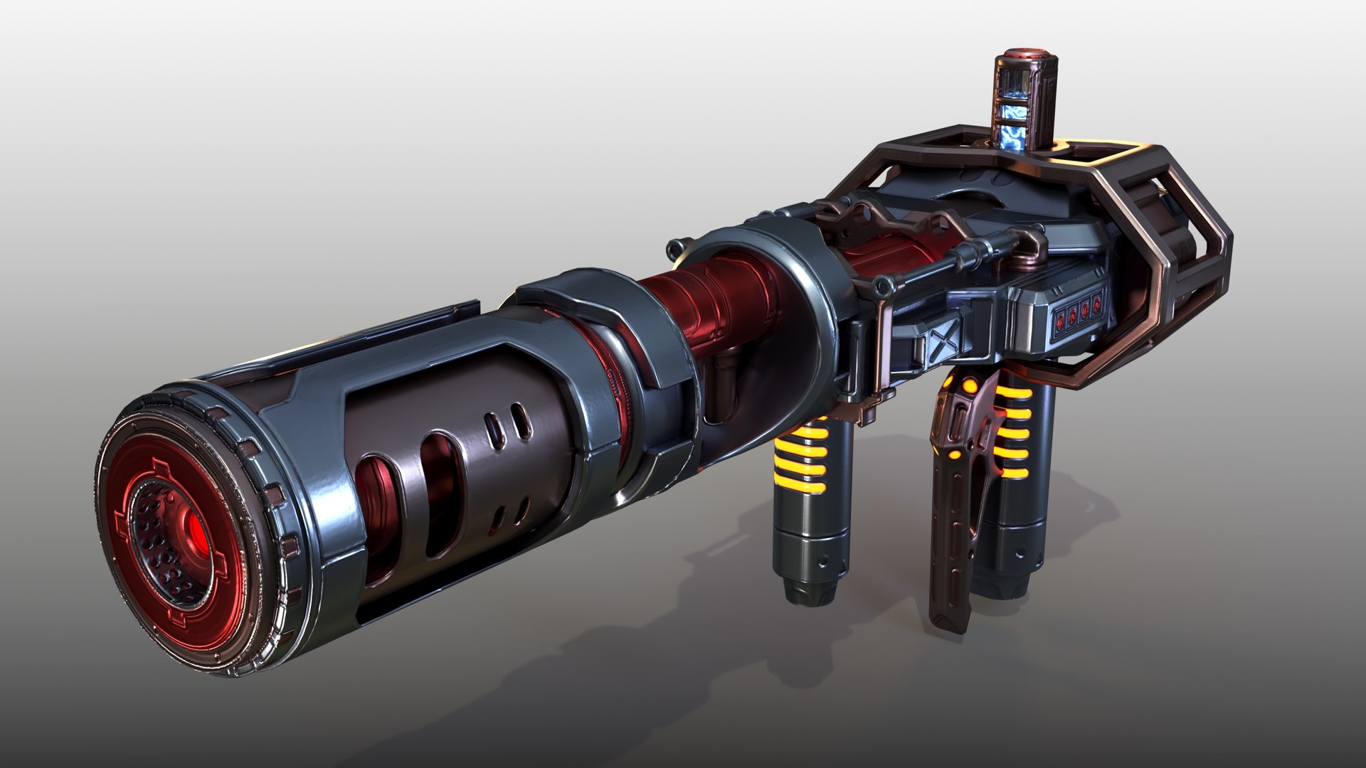 3D model gun stylized metallic - TurboSquid 1616211