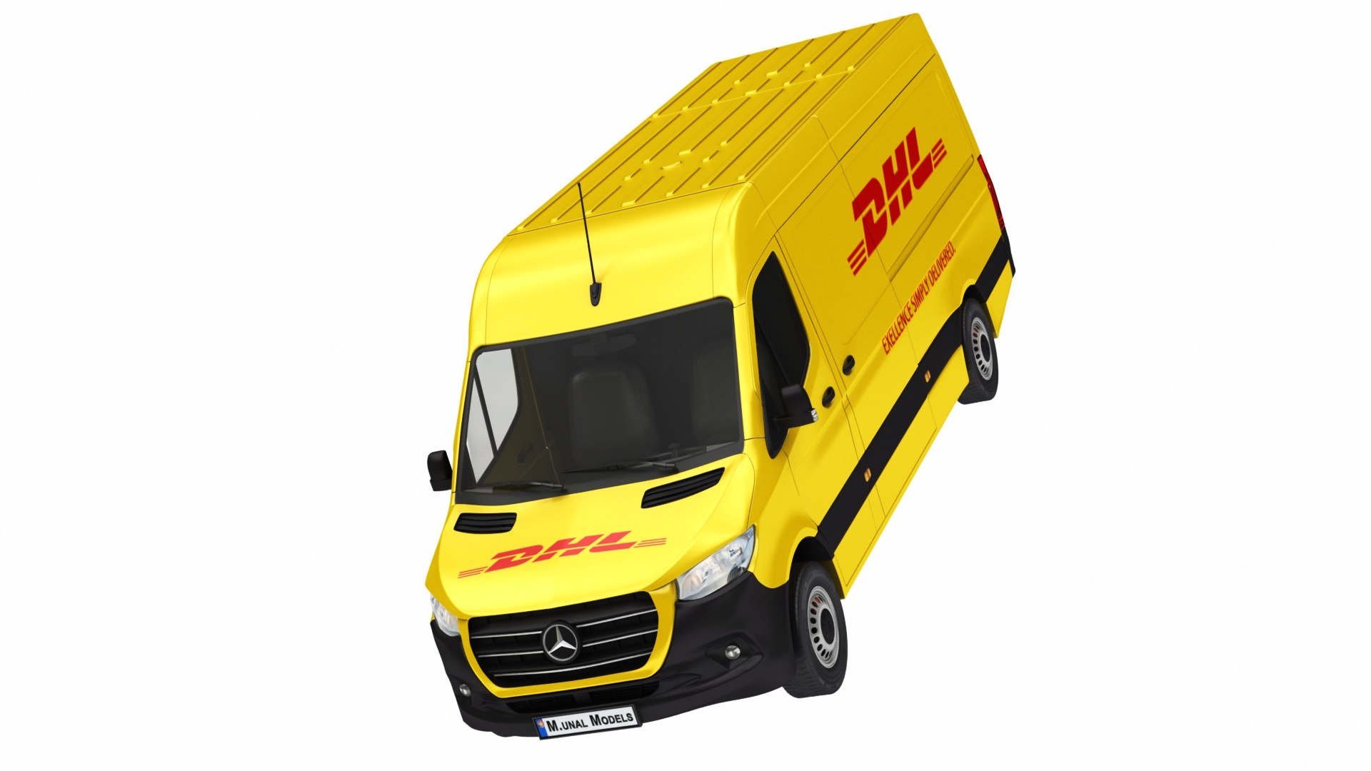 Mercedes sprinter dhl panel 3D - TurboSquid 1616643