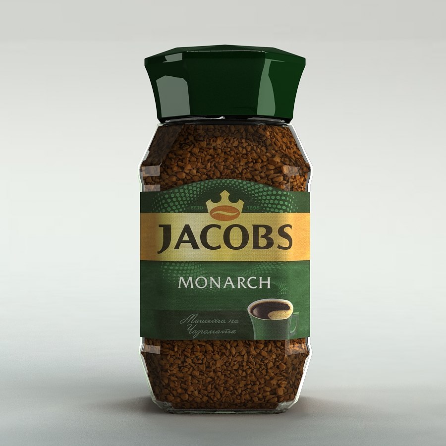 3D jacobs monarch instant coffee - TurboSquid 1615213