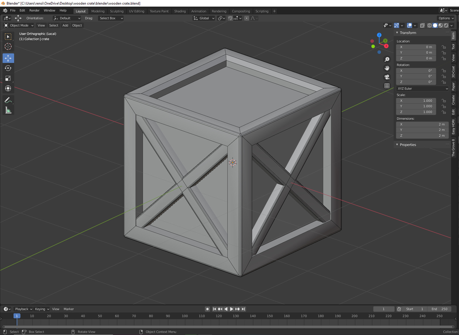 modelo 3d Caja de madera gratis - TurboSquid 1617331