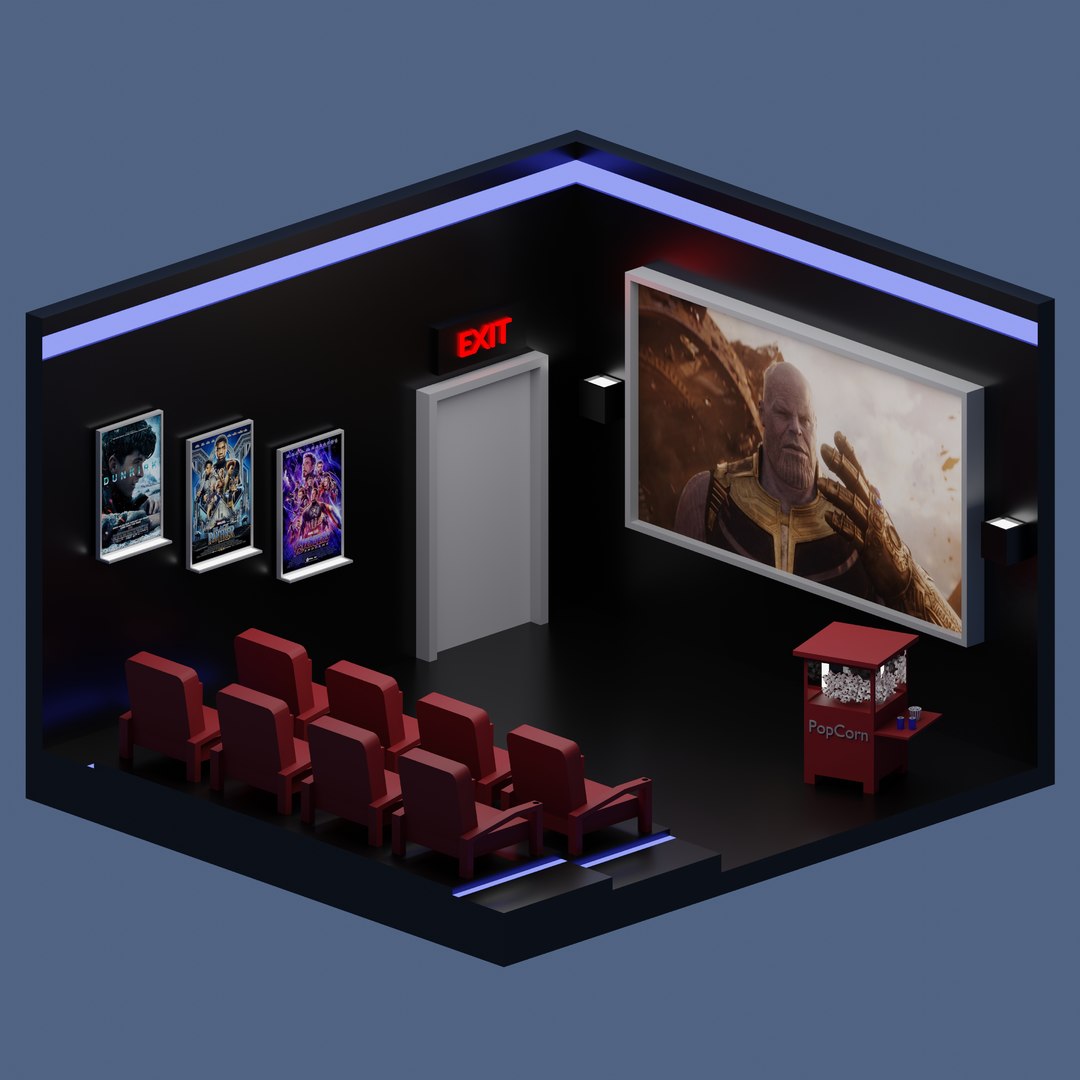 3D movie theater model - TurboSquid 1617460