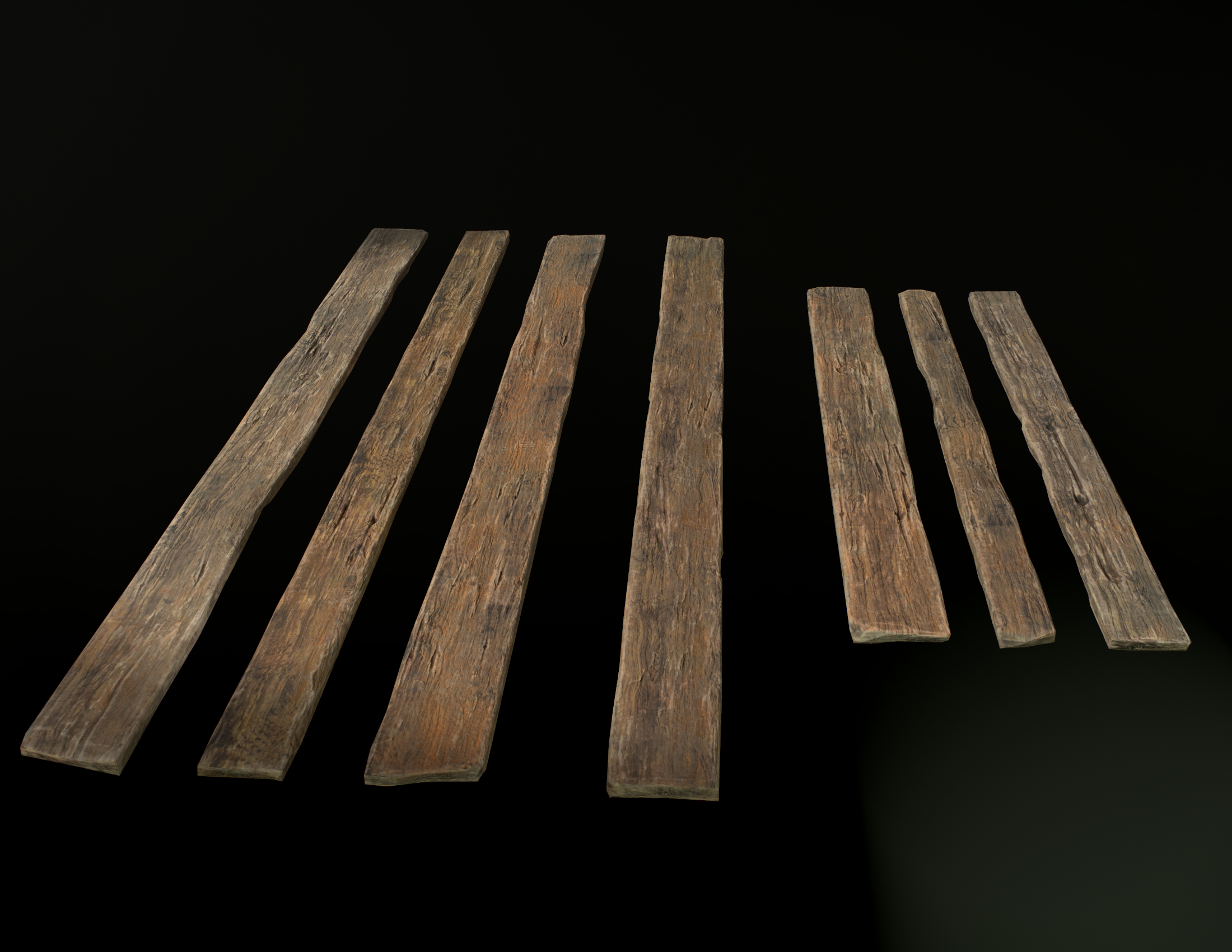 3D low-poly planks model - TurboSquid 1617859