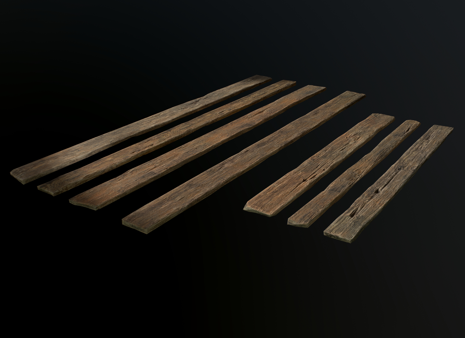3D low-poly planks model - TurboSquid 1617859